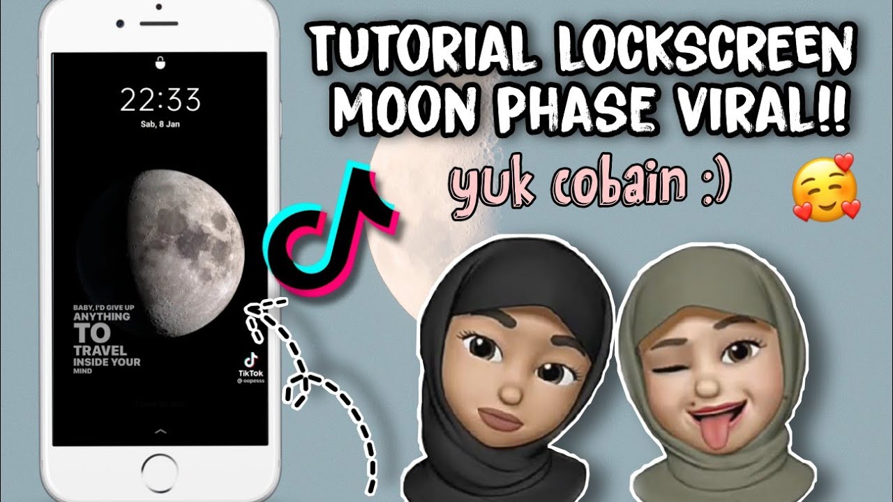 tutorial lockscreen moon phase yang viral di tiktok dan tips menghitung untuk tahun 2000 kebawah ...