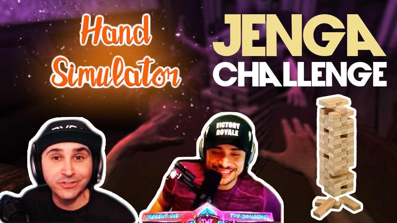 Summit1G and CDNthe3rd 🖐Hand Simulator🖐 Jenga 😂 - YouTube