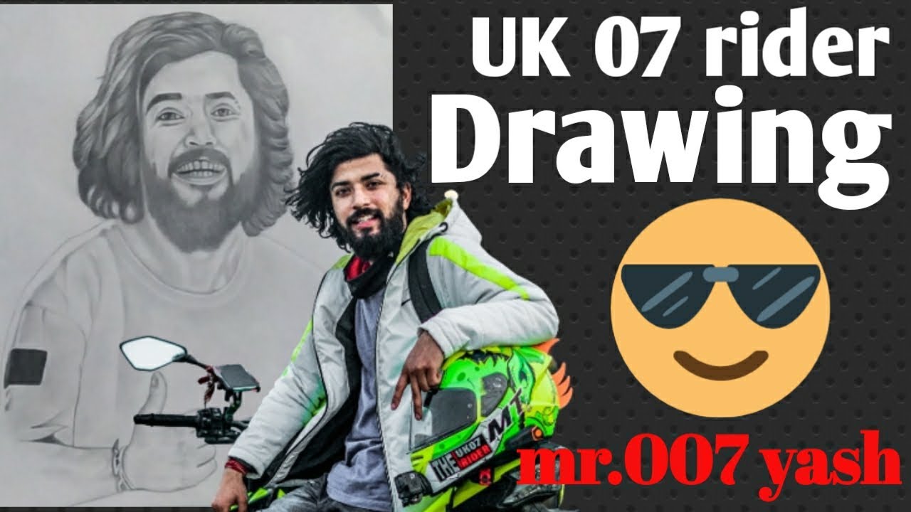 Uk 07 rider drawing sketch | uk 07 rider drawing kaise banaye ...