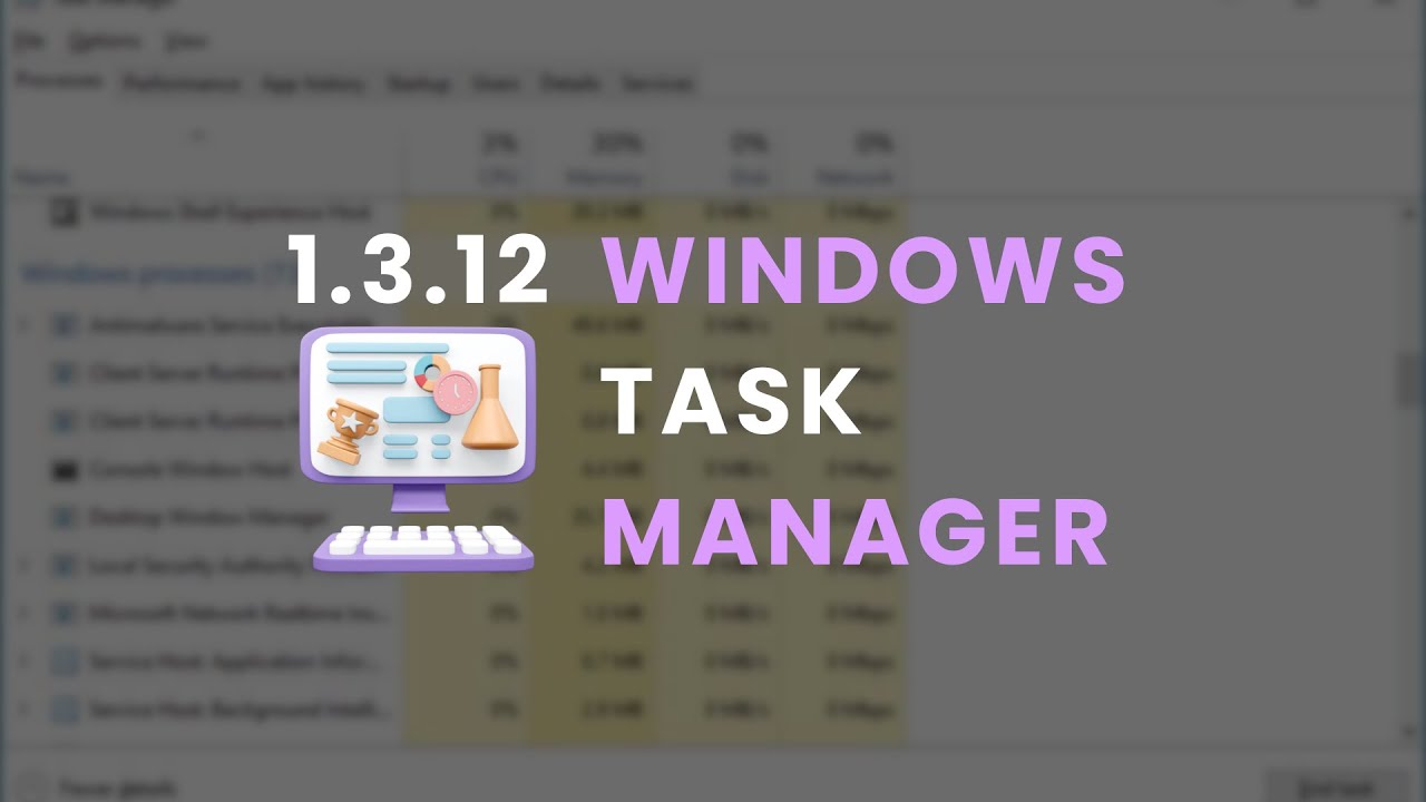 1.3.12 Lab - Windows Task Manager - YouTube