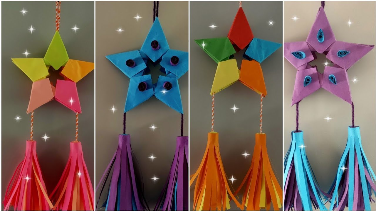 DIY CHRISTMAS DECORATION | PAPER STAR CHRISMAS LANTERN | PAROL - YouTube
