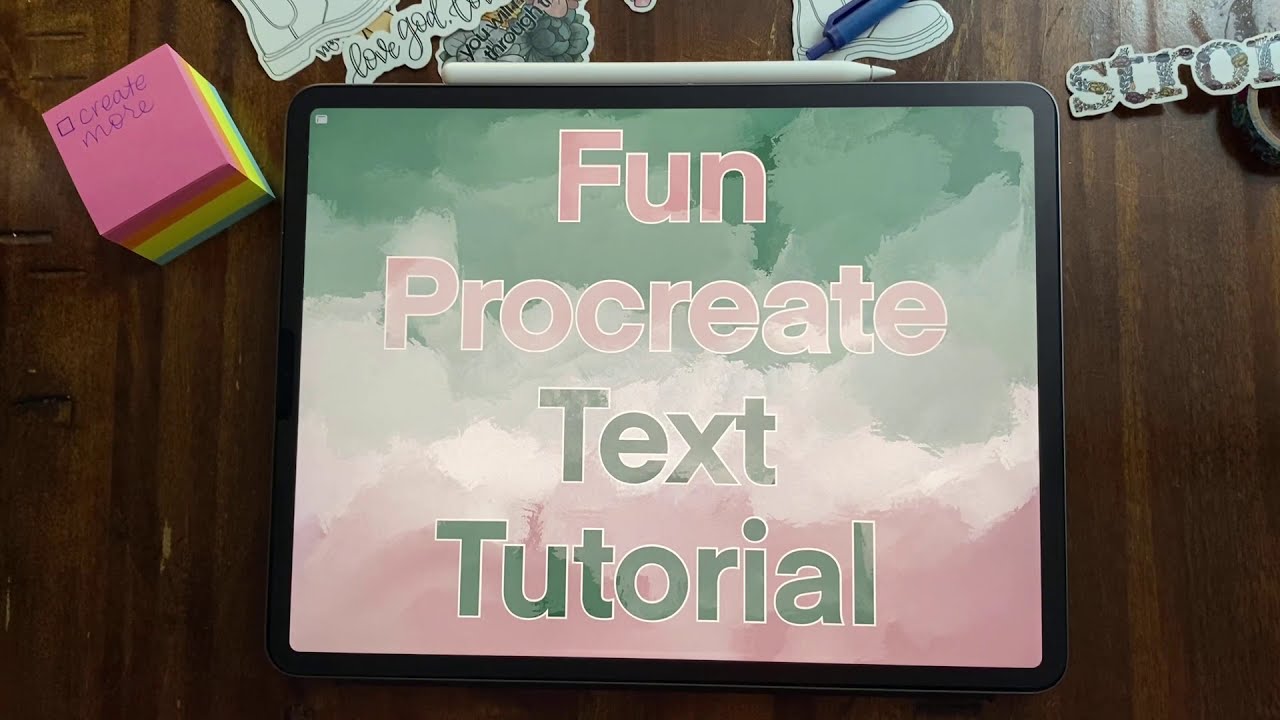 Quick and Fun Procreate Text Tutorial | Oil Painting - YouTube