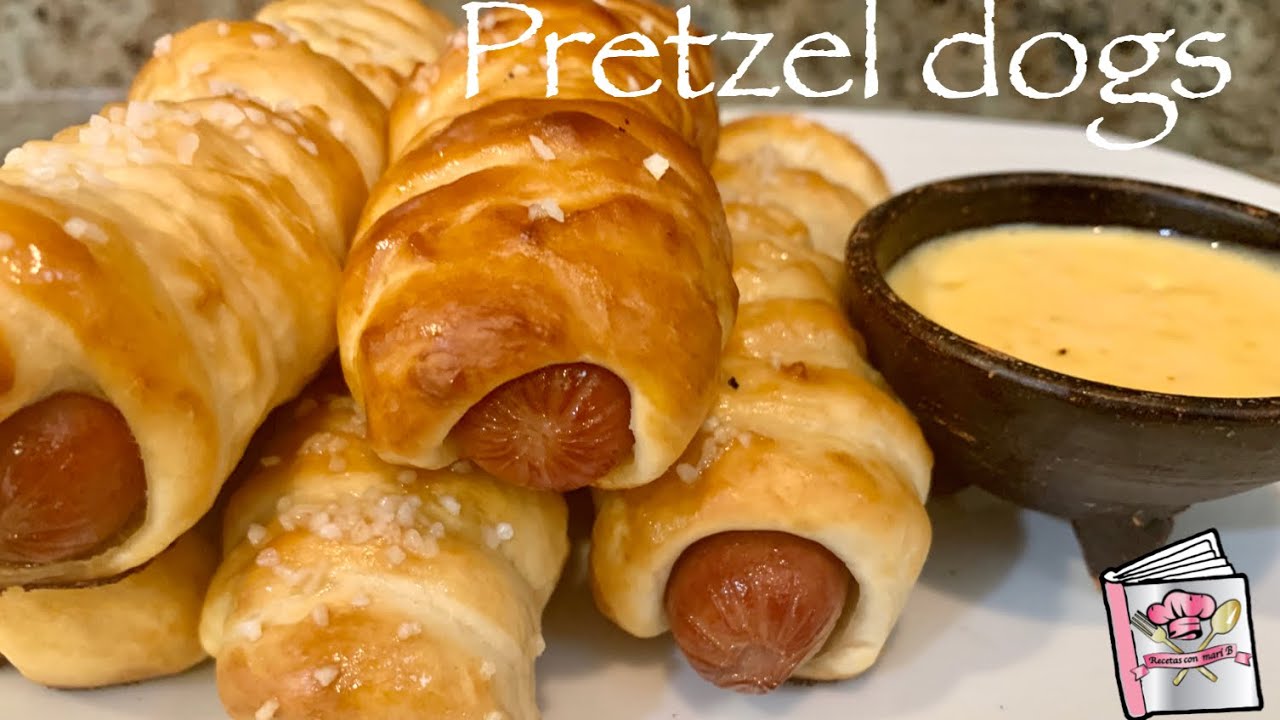 🥨🌭COMO HACER PRETZEL DOGS (How to make pretzel dogs at home) - YouTube