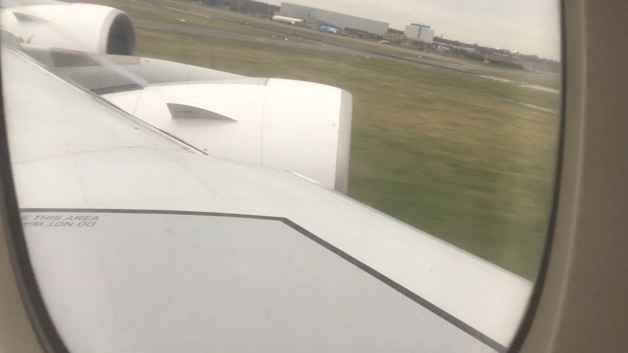 Emirates A380 Engine View Takeoff | Amsterdam - Dubai - YouTube