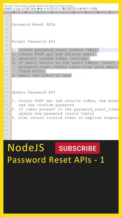 Express Js Password Reset Apis Nodejs Web Development Node Js
