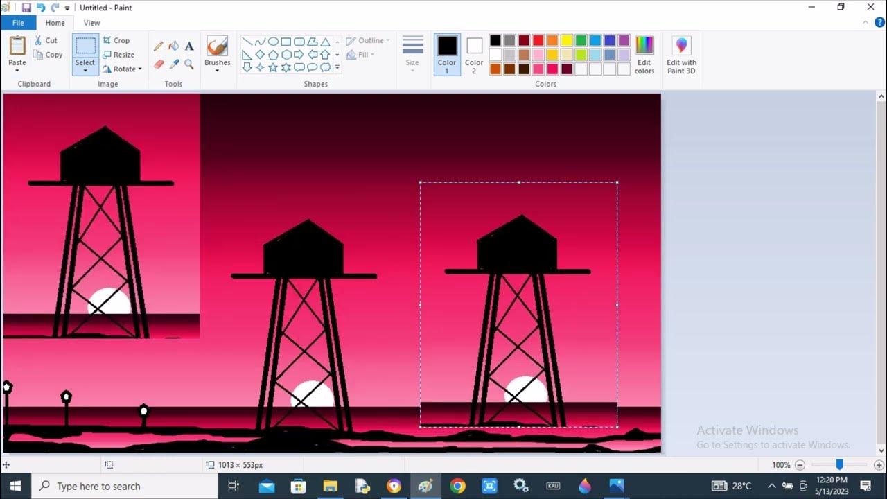 Ms paint drawing tutorial - YouTube