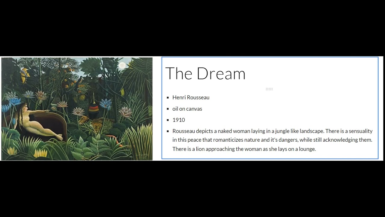 The Dream Henri Rousseau Formal Analysis - YouTube