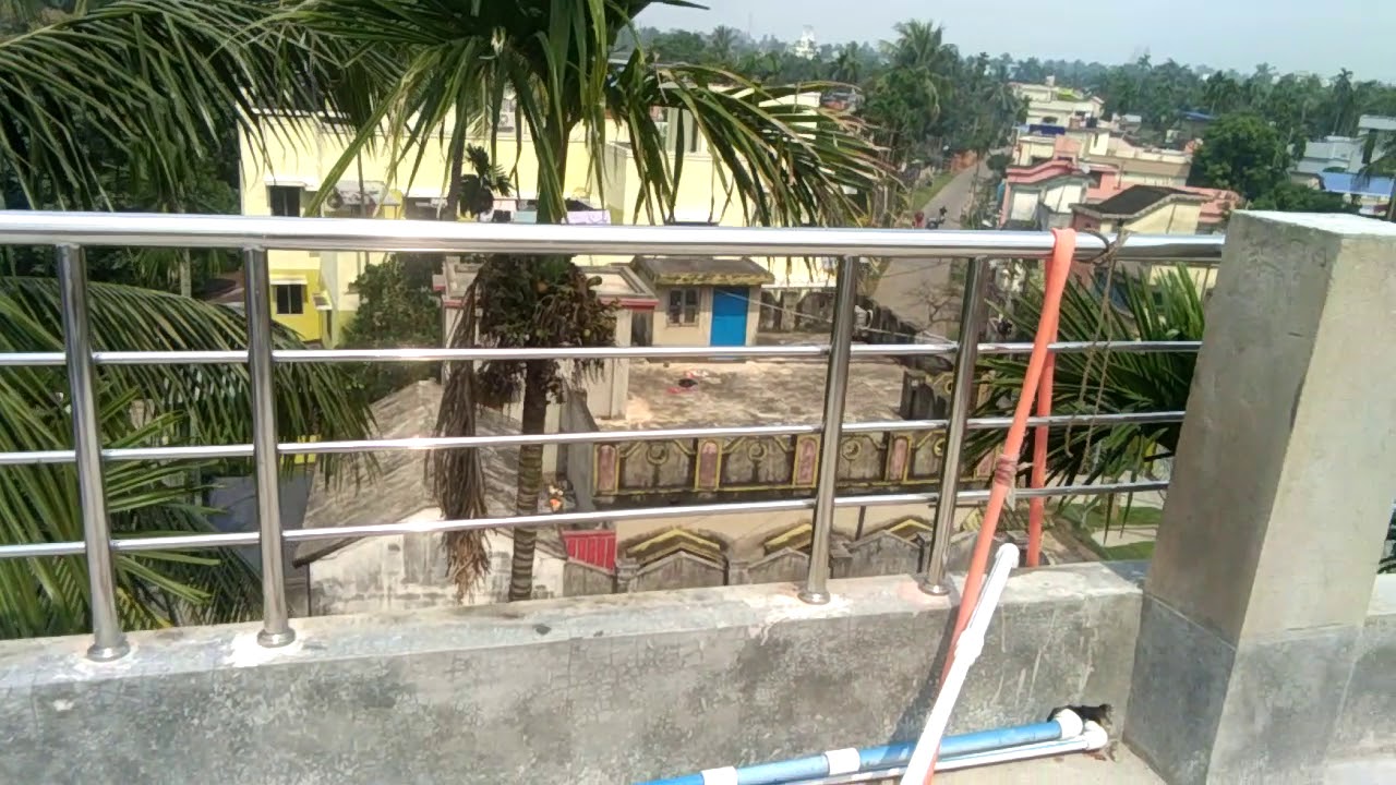Steel railing on parapet - YouTube