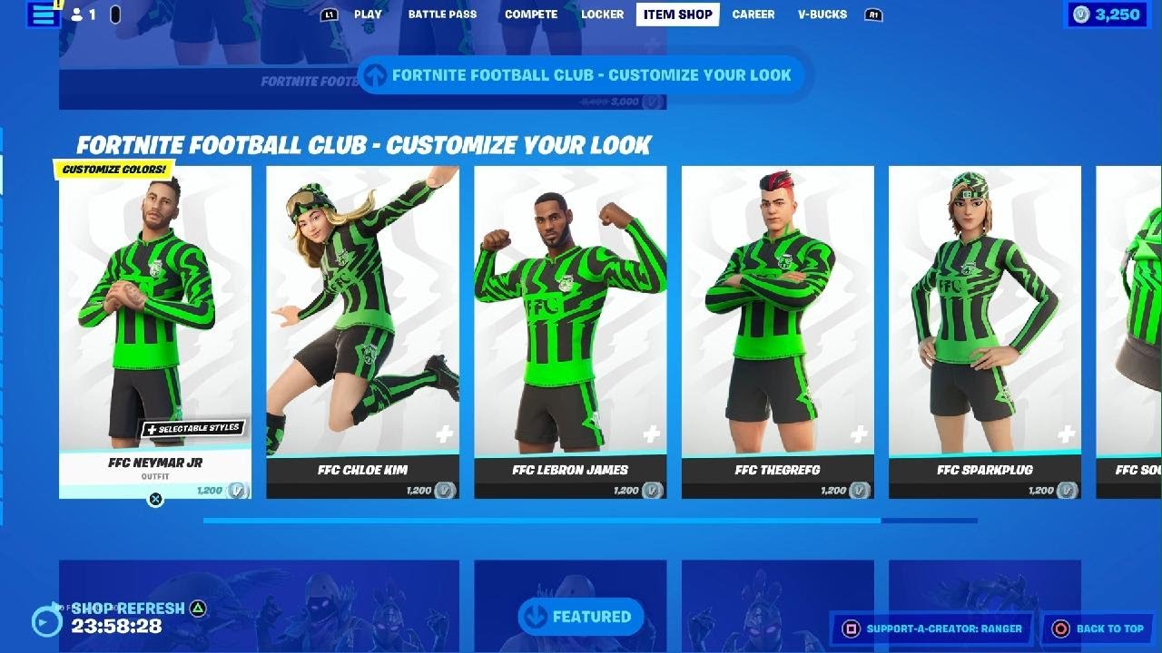 *NEW* Fortnite football club skins - YouTube