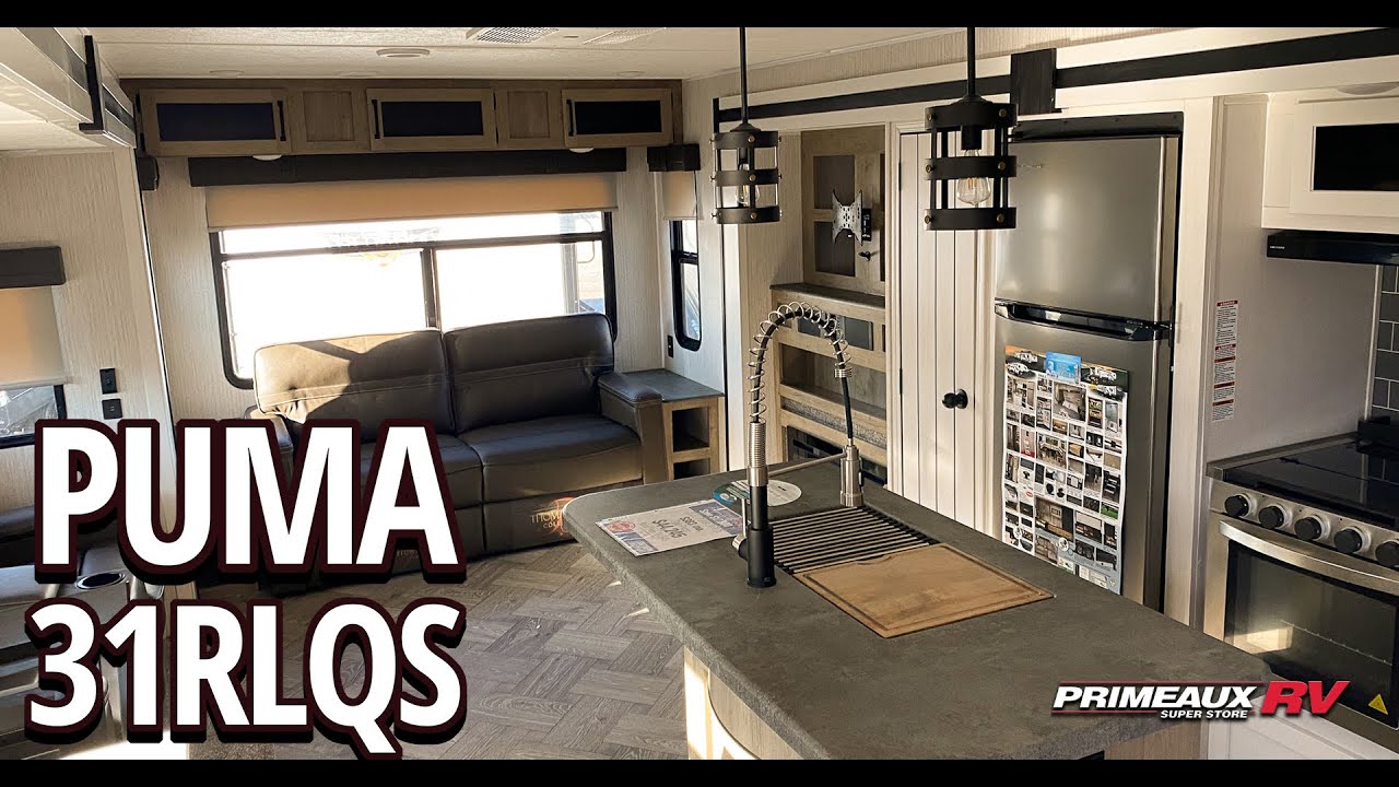 2022 Puma 31RLQS Travel Trailer Rear Living and super spacious - YouTube