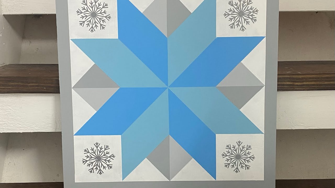 How to Make a Barn Quilt Winter Star #winter #snow Video #32 - YouTube