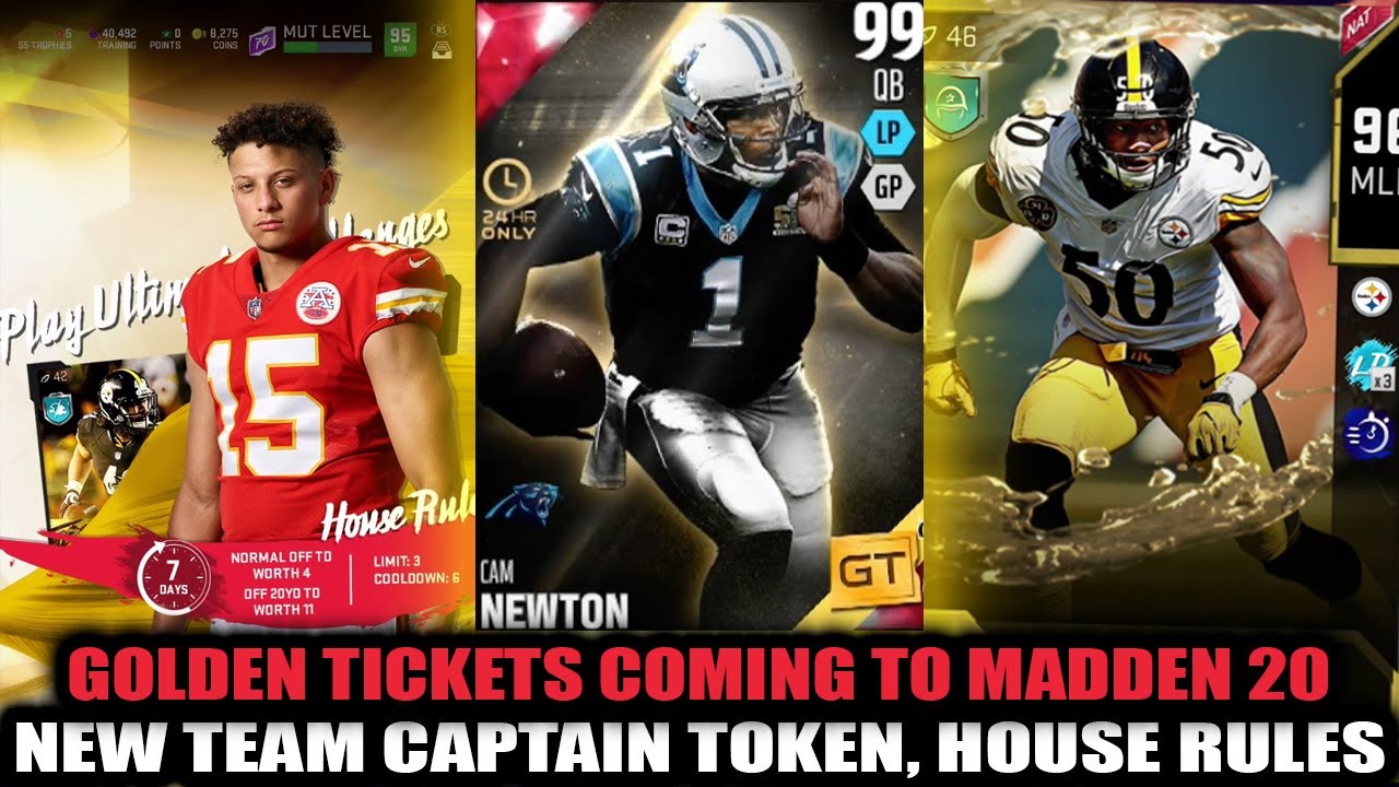 GOLDEN TICKETS CONFRIMED! NEW TEAM CAPTAIN TOKEN! HOUSE RULES COMING ...