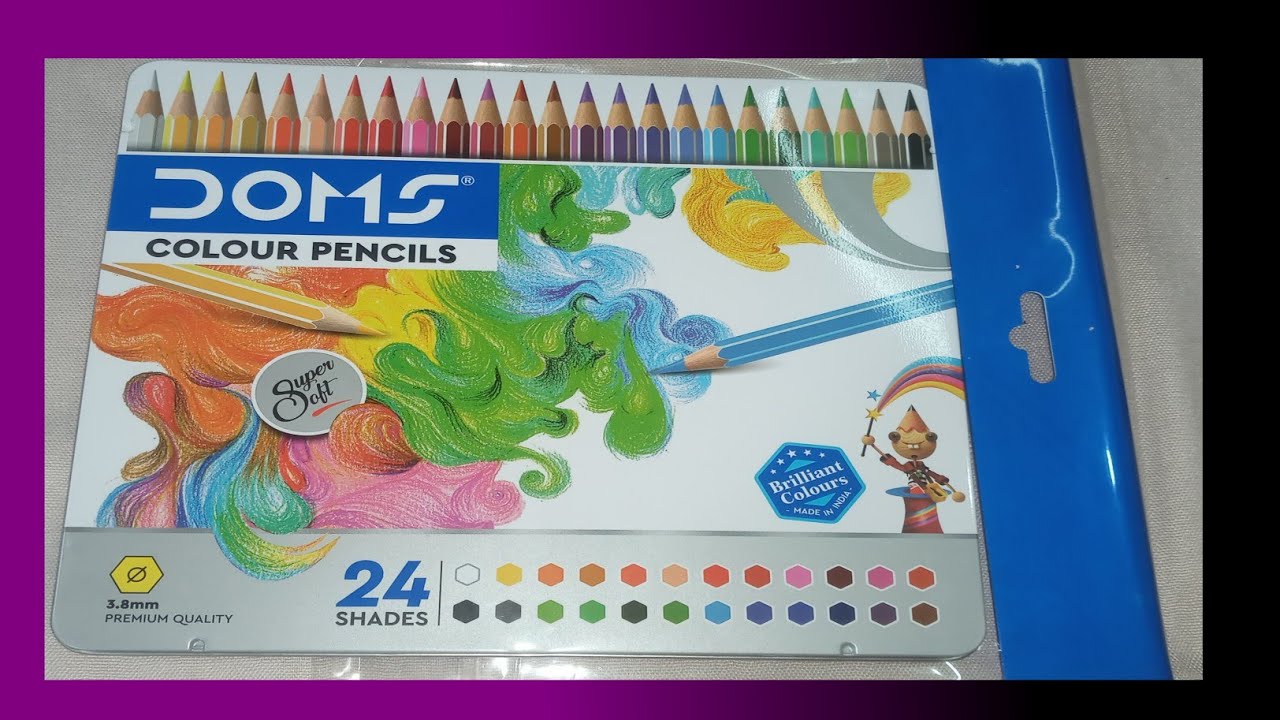 Doms Colour Pencils // 24 Shades Colour Pencils. - YouTube
