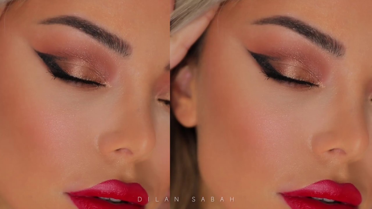 EASY SEXY RED LIP MAKEUP TUTORIAL - Dilan Sabah - YouTube