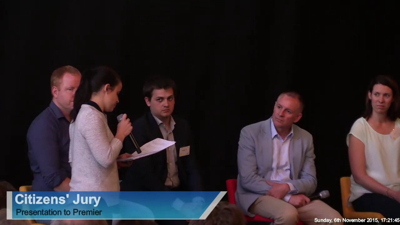 Citizens' Jury Two - Presentation to Premier - Livestream Clip - YouTube