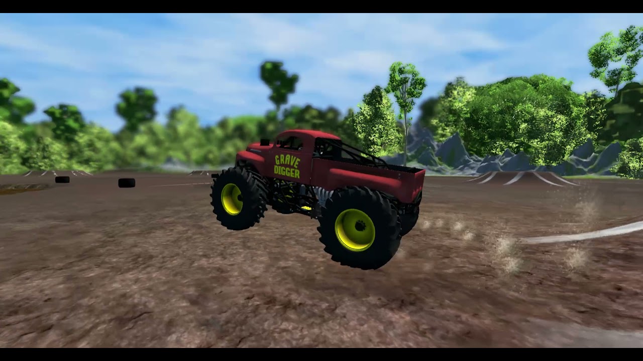 vintage grave digger beamng mud-run. - YouTube