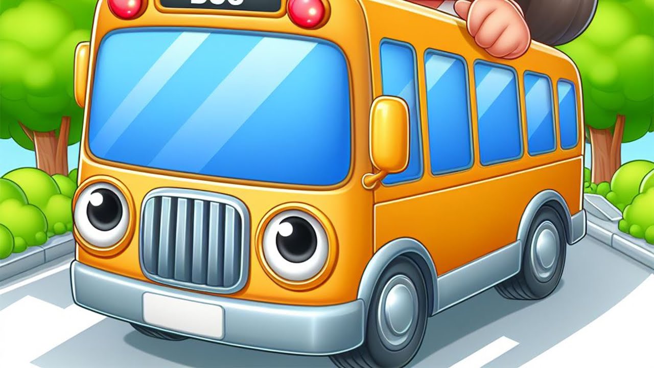 Autobuzul galben este gata sa plece la drum - Cantece pentru copii ...