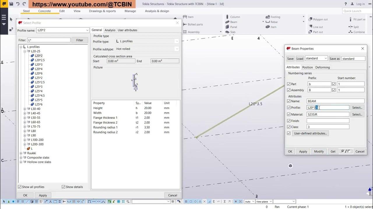 Tekla Customize Profile catalog overview & Example to differentiate Standard and Parametric ...