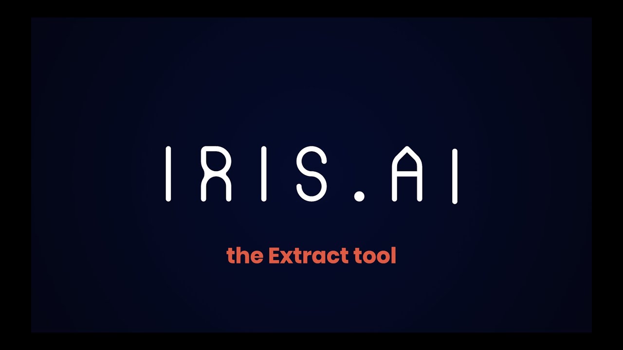 The Iris.ai Extract tool - YouTube