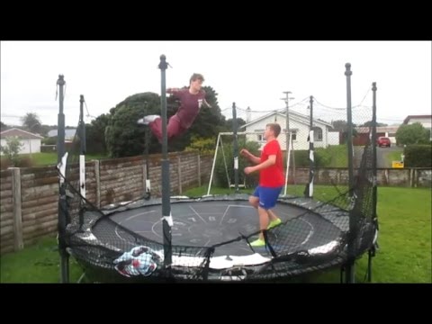 WWE WRESTLING MOVES ON TRAMPOLINE - YouTube