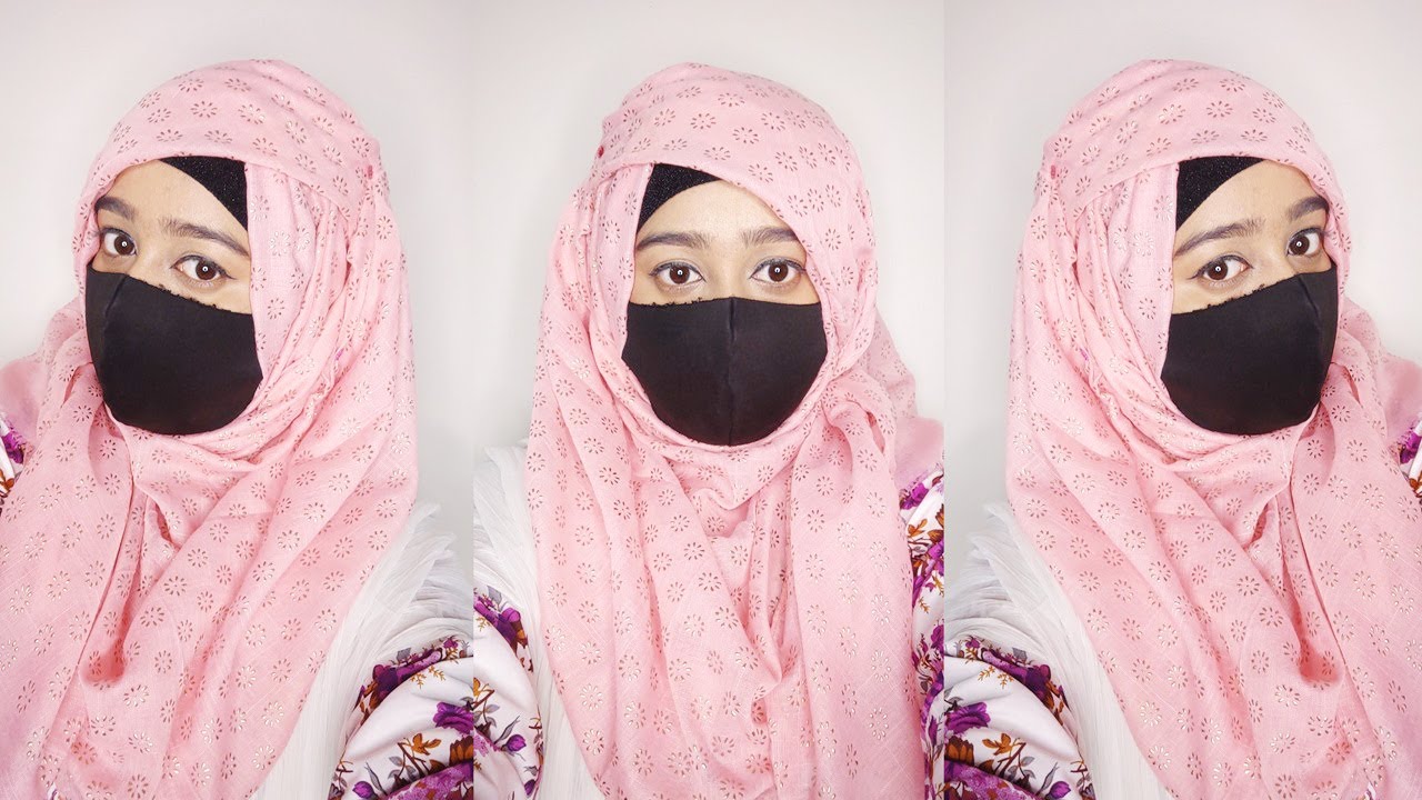 New 2025 Pakistani Style Party Hijab Tutorial With Mask By Wajeeha ...