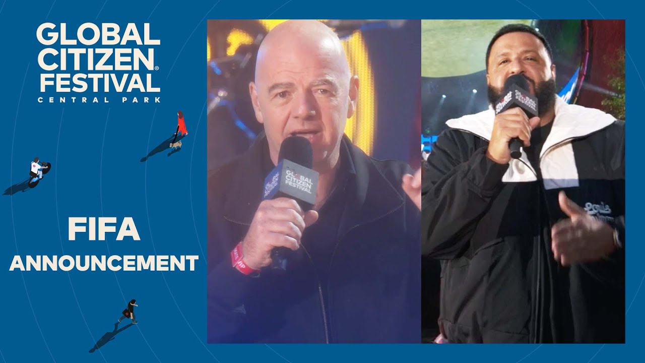 DJ Khaled introduces Hugh Evans, Gayle King & Gianni Infantino | Global ...