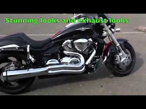 Suzuki M109R M1800R DG Exhaust 2 from Custom Cruisers UK 2 into 1 - YouTube
