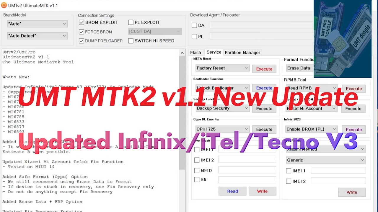 UMT MTK2 v1.1 New Update Add Infinix/iTel/Tecno V3 - YouTube