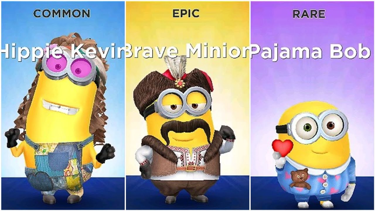 Minion Rush Brave Minion VS Hippie Kevin VS Pajama Bob - YouTube