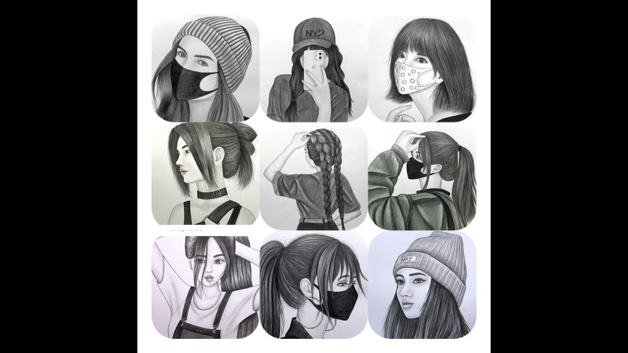 Images of different girls | drawing ideas | Girl drawing for beginners ...