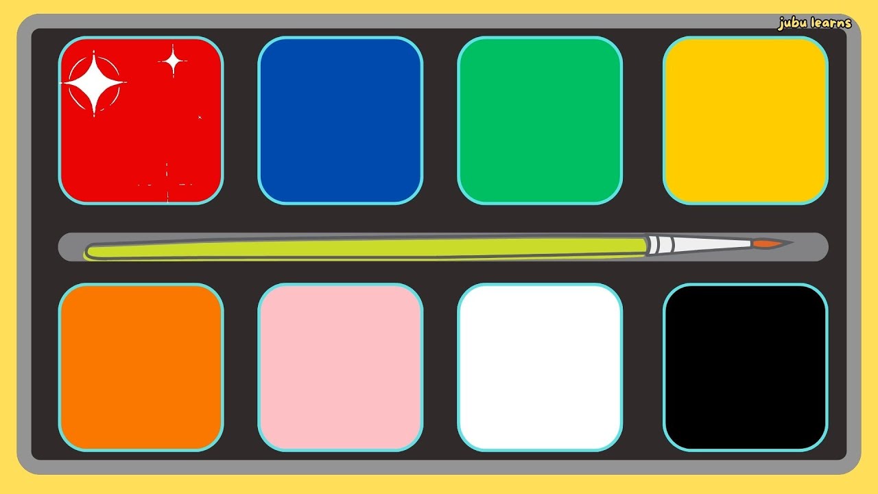 Learn Colors in painting Palette for kids, toddlers, Easy learning of ...