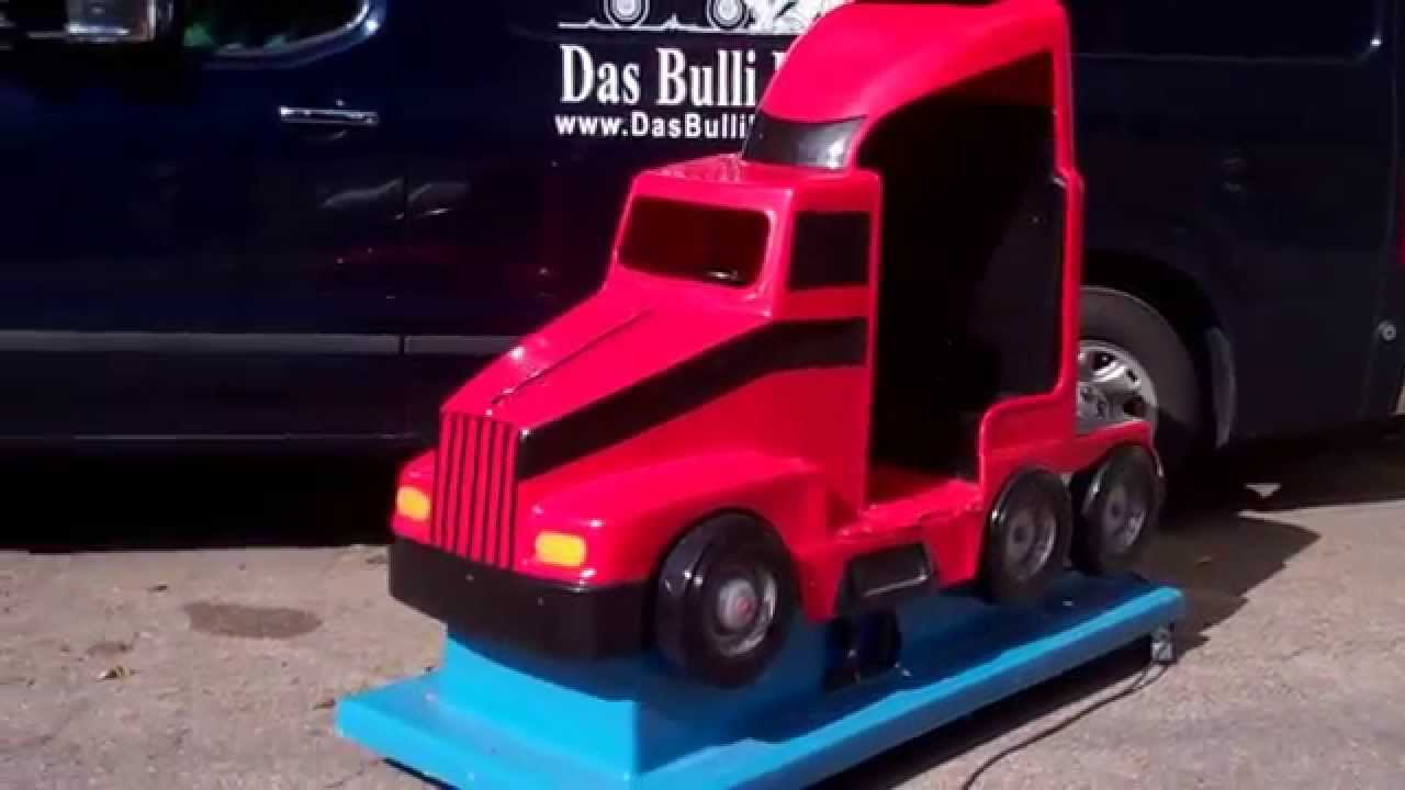Coin Operated Big Rig Kenworth Tractor Kiddie Ride - YouTube