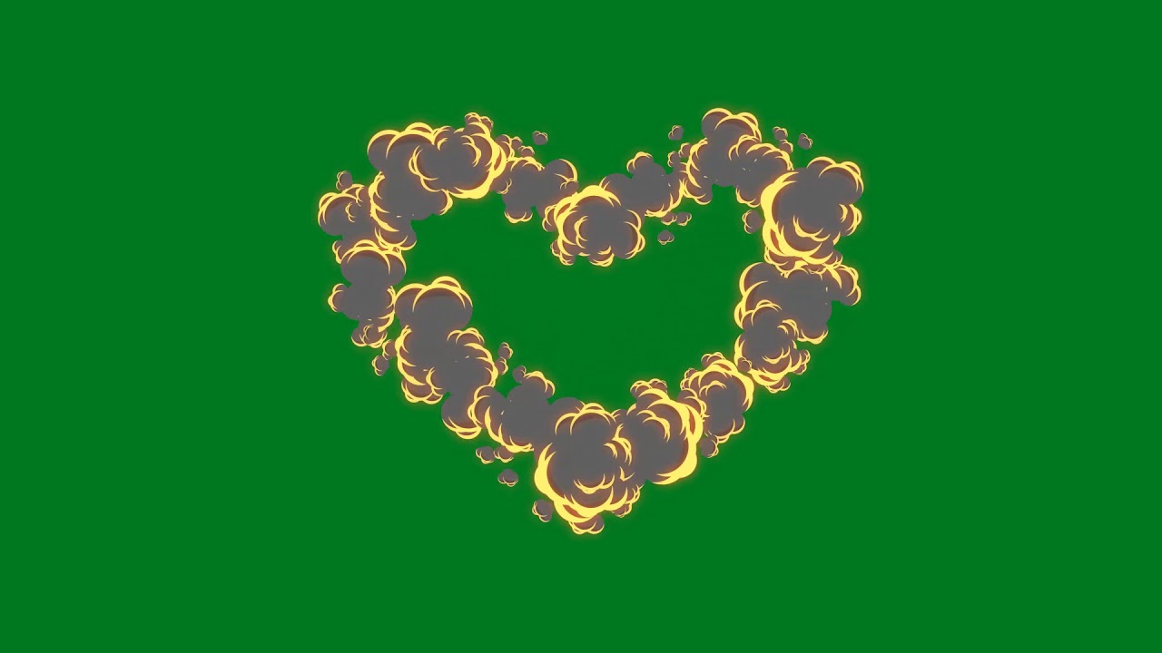 Animated Smoke Heart Effects Free Footage Green Screen 27 - YouTube