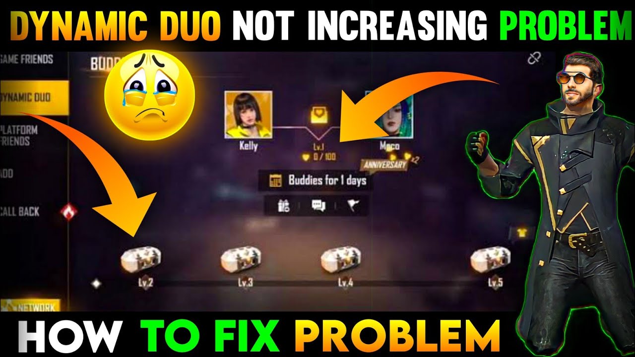 Free Fire Dynamic Duo Not Increasing Problem | Free Fire Dynamic Duo Ka ...