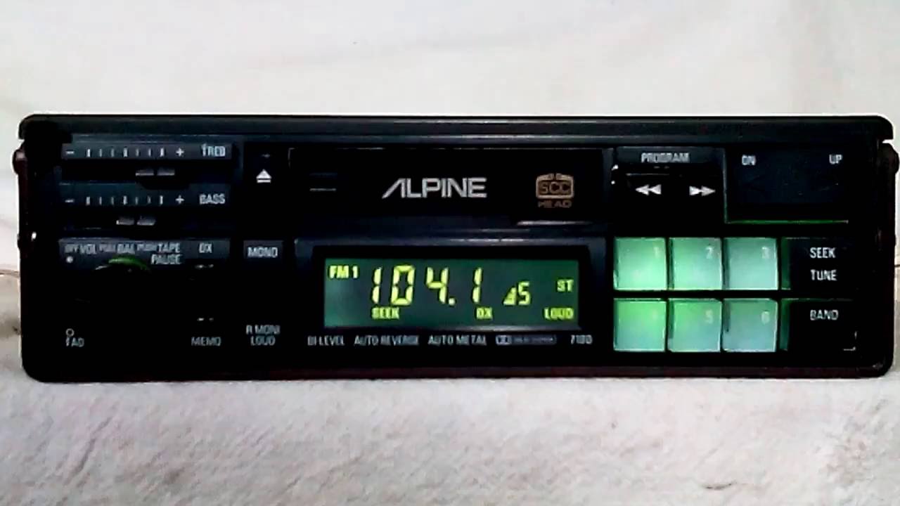 Vintage Alpine 7180 AM FM cassette car stereo - YouTube