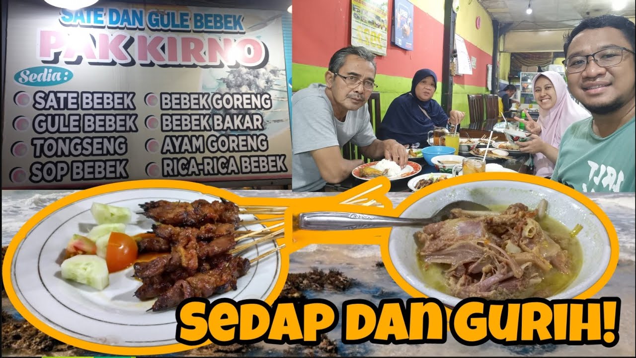Sate Bebek Pak Kirno. Tambak, Banyumas. Rasanya Sedep dan Gurih ! - YouTube