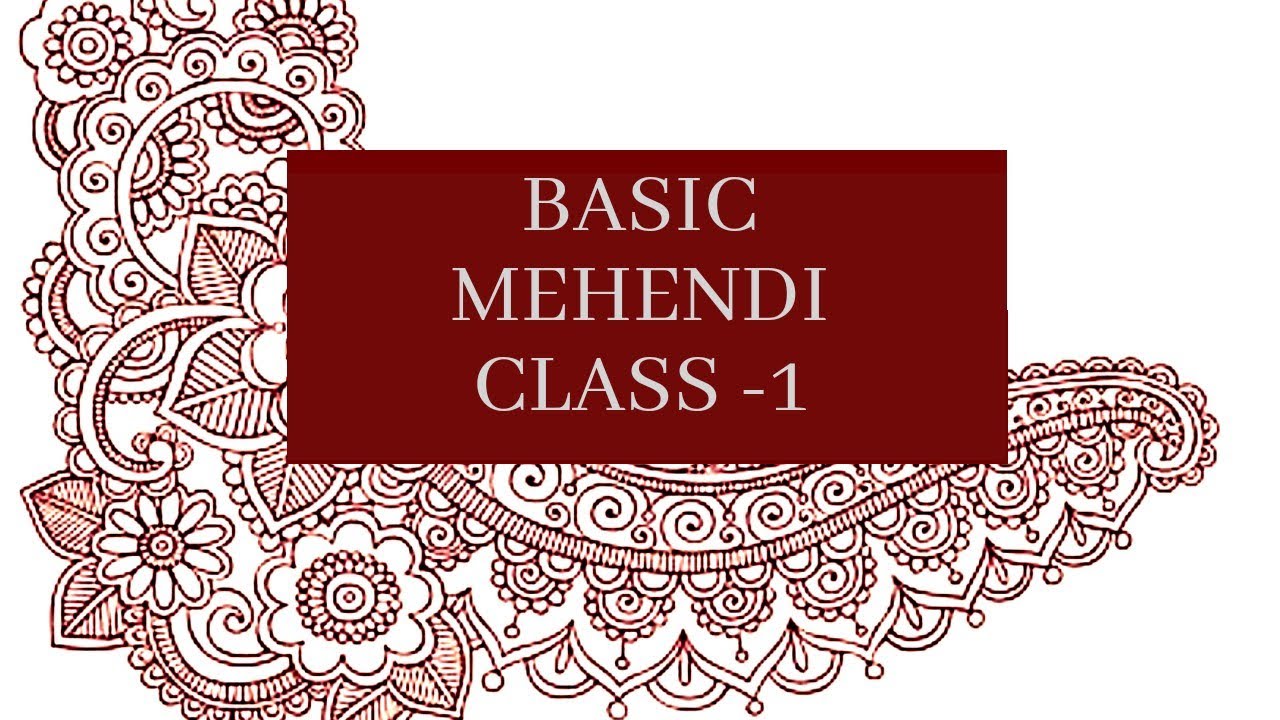 Mehendi course -1. Basic mehendi design for beginners. How to apply ...