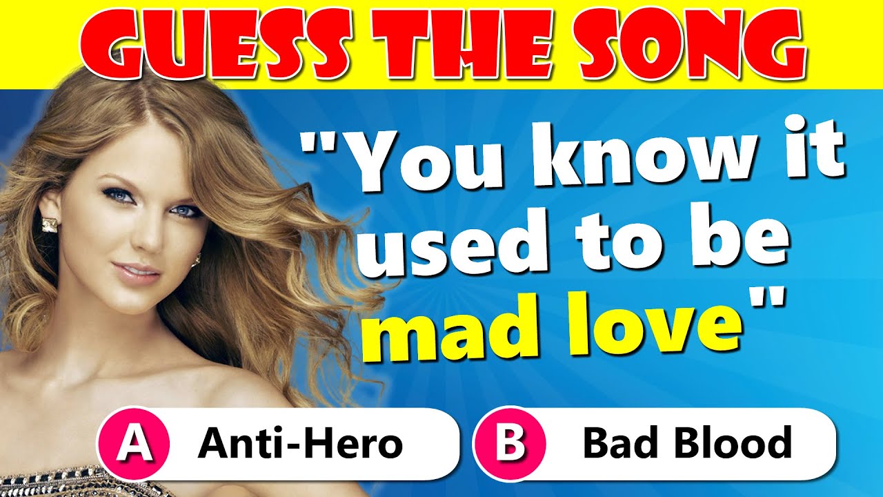 Guess the Song | Taylor Swift Lyrics Quiz - YouTube