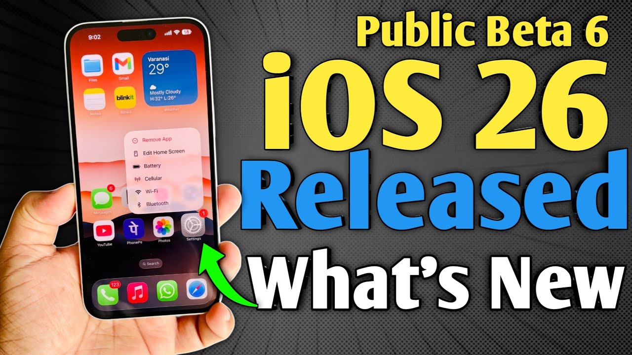 iOS 26 Public Beta 6 Released - What's New - YouTube