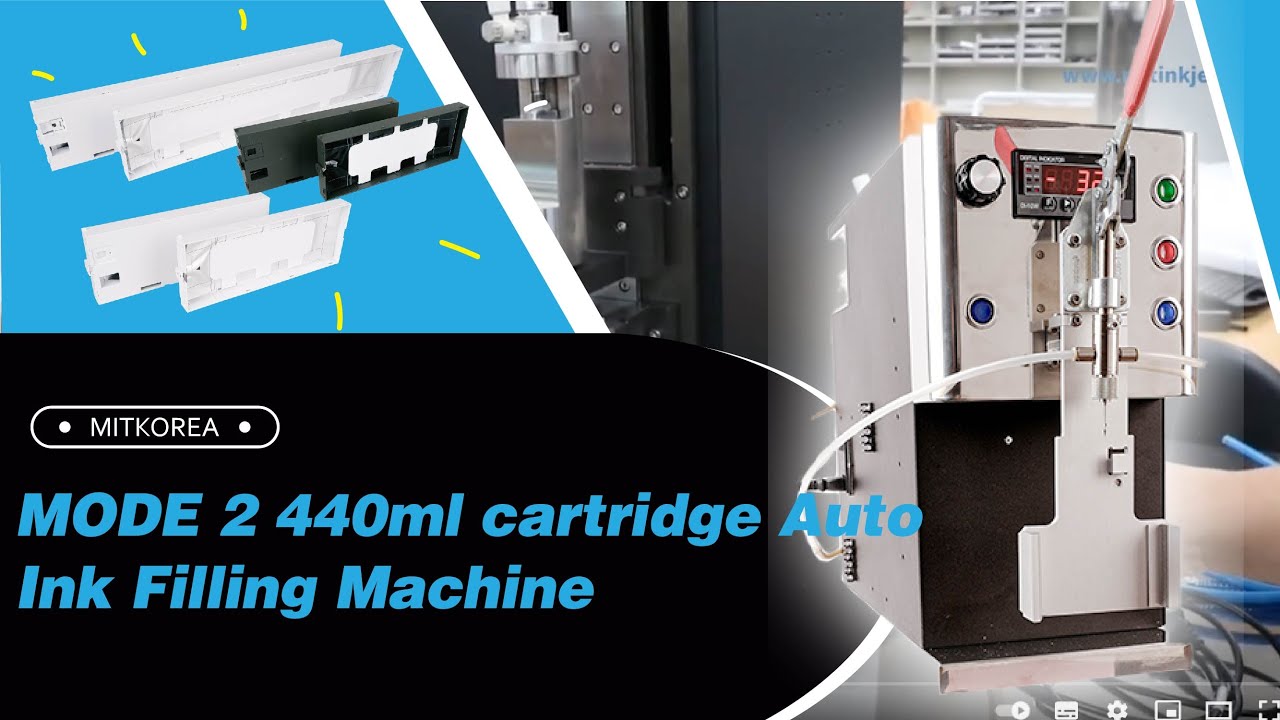 [MODE 2] 440ml cartridge Auto Ink Filling Machine, MIT KOREA - YouTube