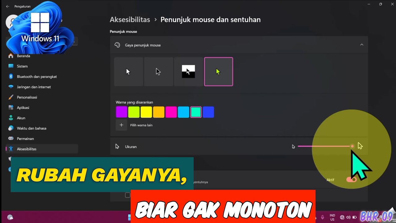 GAMPANG BANGET!! Cara Mengganti Warna, Bentuk dan Ukuran Penunjuk Mouse ...