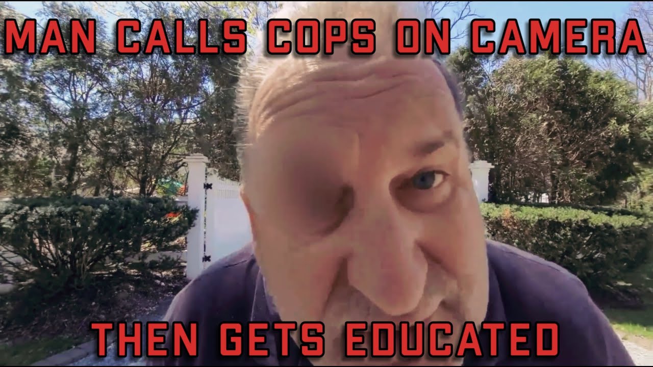 Man calls cops on camera, then gets educated - YouTube