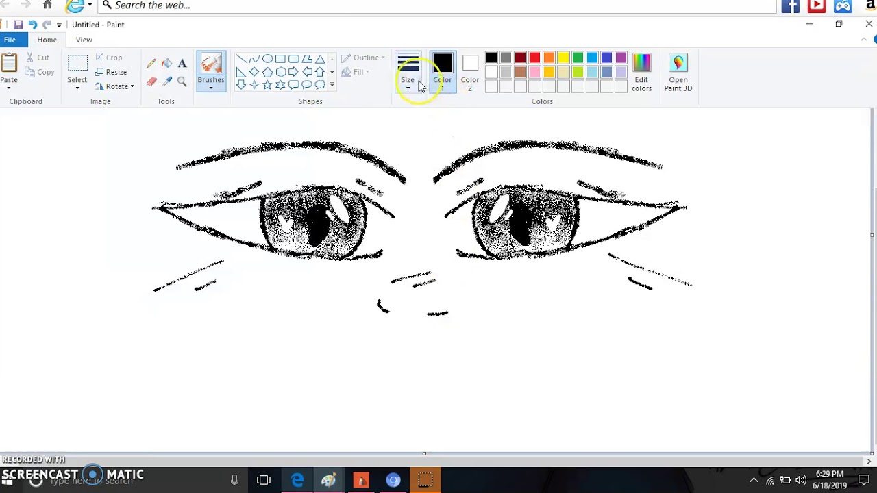 eyes in ms paint - YouTube