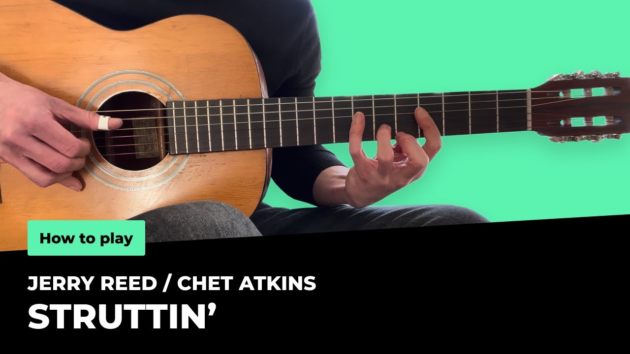 Jerry Reed - Struttin' (Live) tutorial lesson | How to play - YouTube