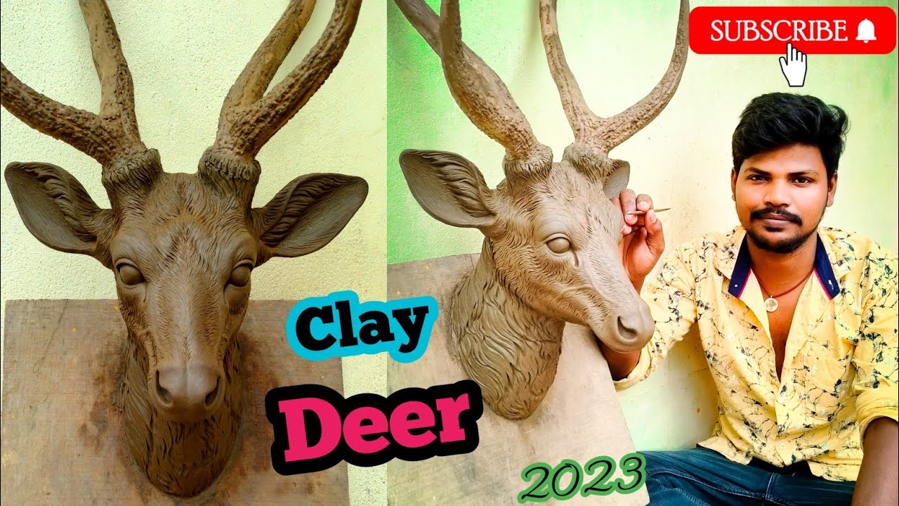 How To make Deer With Clay craft #deer - YouTube