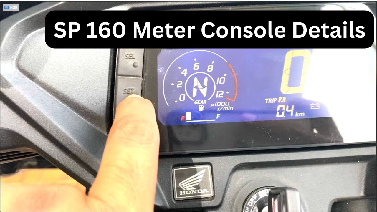 Honda SP 160 time change and meter console details - YouTube