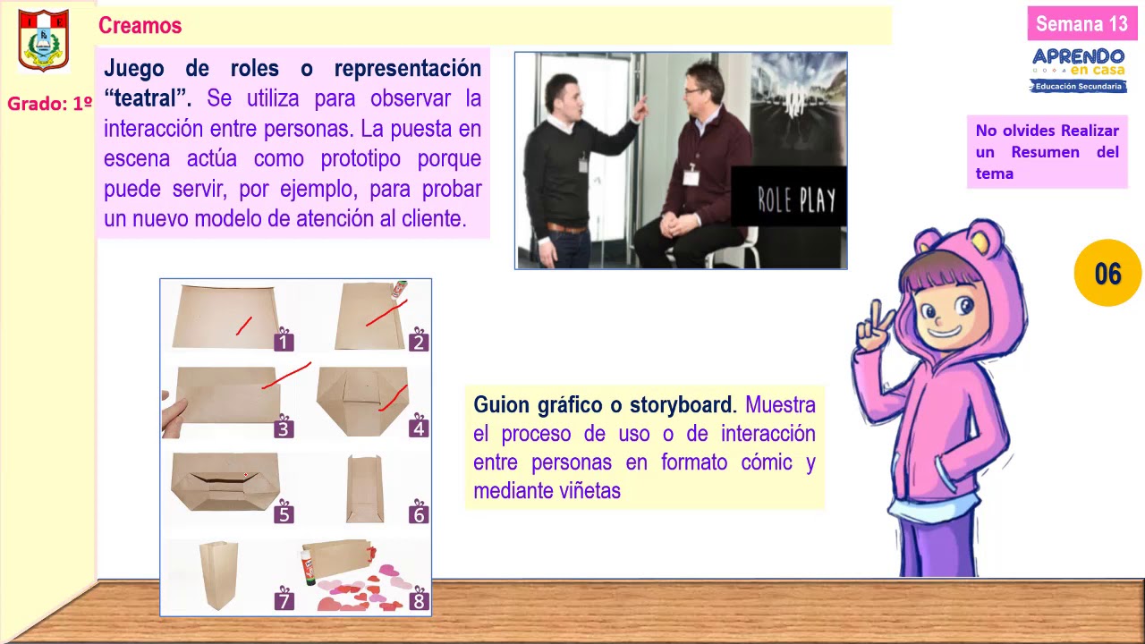 SEMANA 13 - EPT - DESIGN THINKING - PROTOTIPO - 1º GRADO - YouTube
