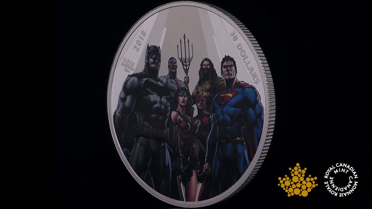 2 oz. Pure Silver Coloured Coin - The Justice League(TM): The World’s ...