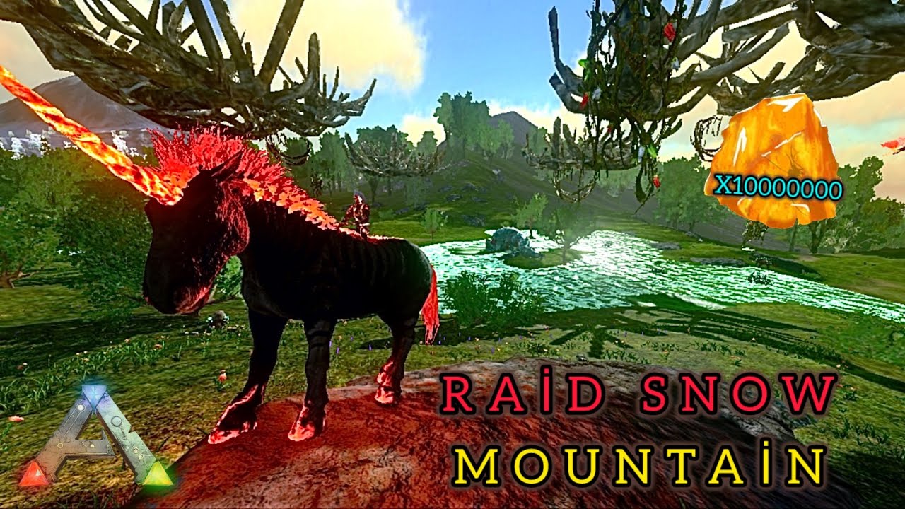 ARK | RAİD SNOW MOUNTAİN SOLO PVP & BUİLD CAVE BASE s/4 - YouTube