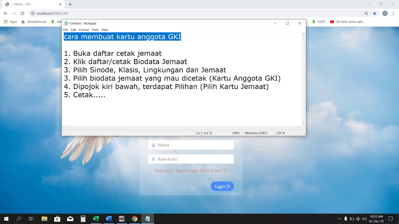 TUTORIAL DATABASE GKI-TP | DEMO (6)(1) - YouTube